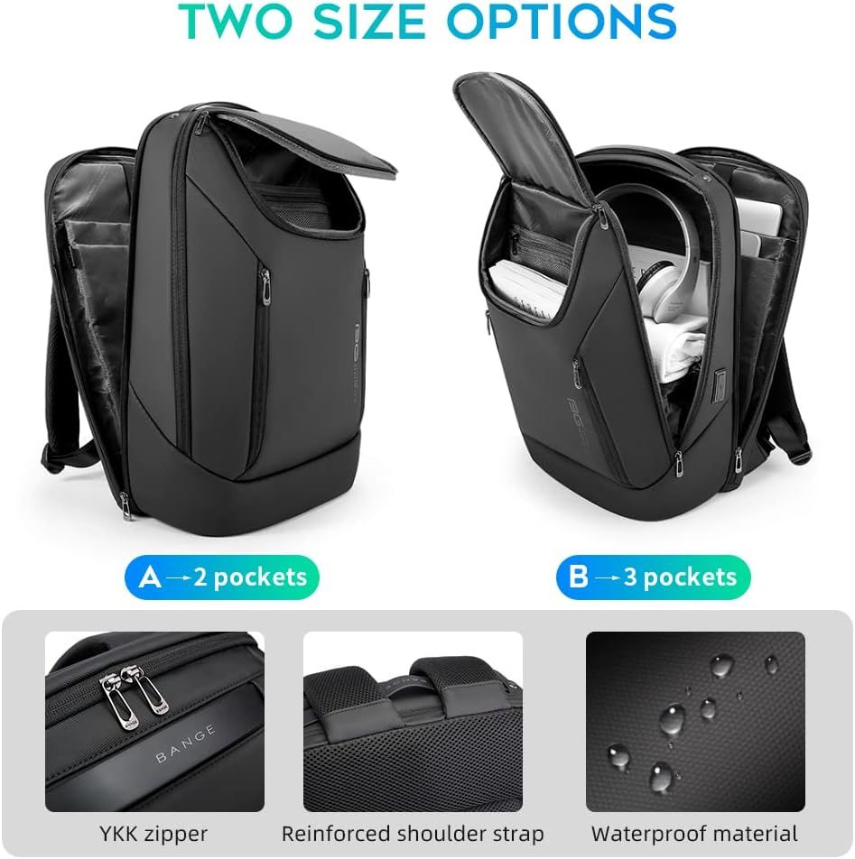 BANGE Business Smart Backpack Waterproof fit 15.6 Inch Laptop Backpack ...