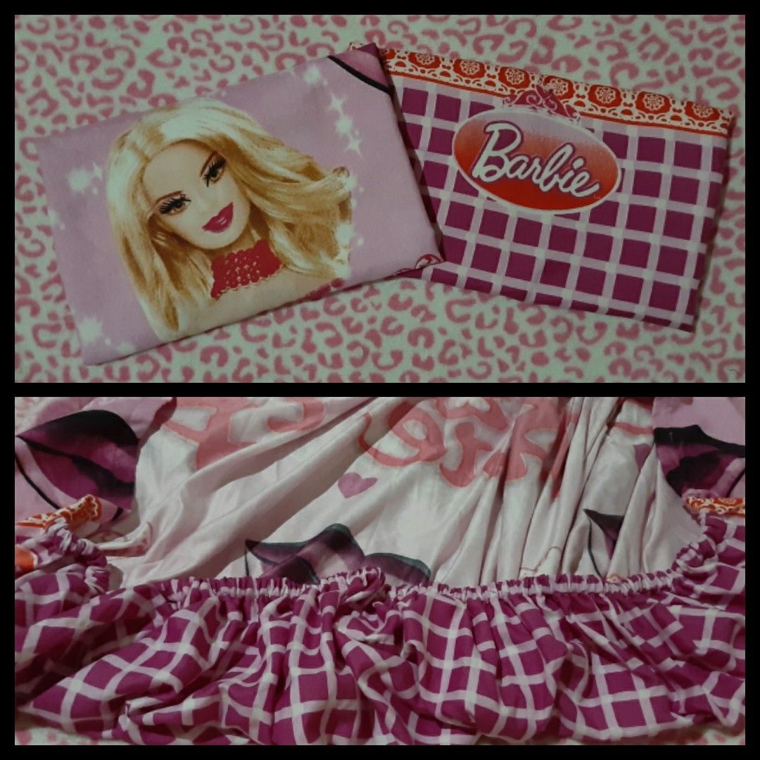 Barbie Queen size bedsheet, Babies & Kids, Baby Nursery & Kids ...