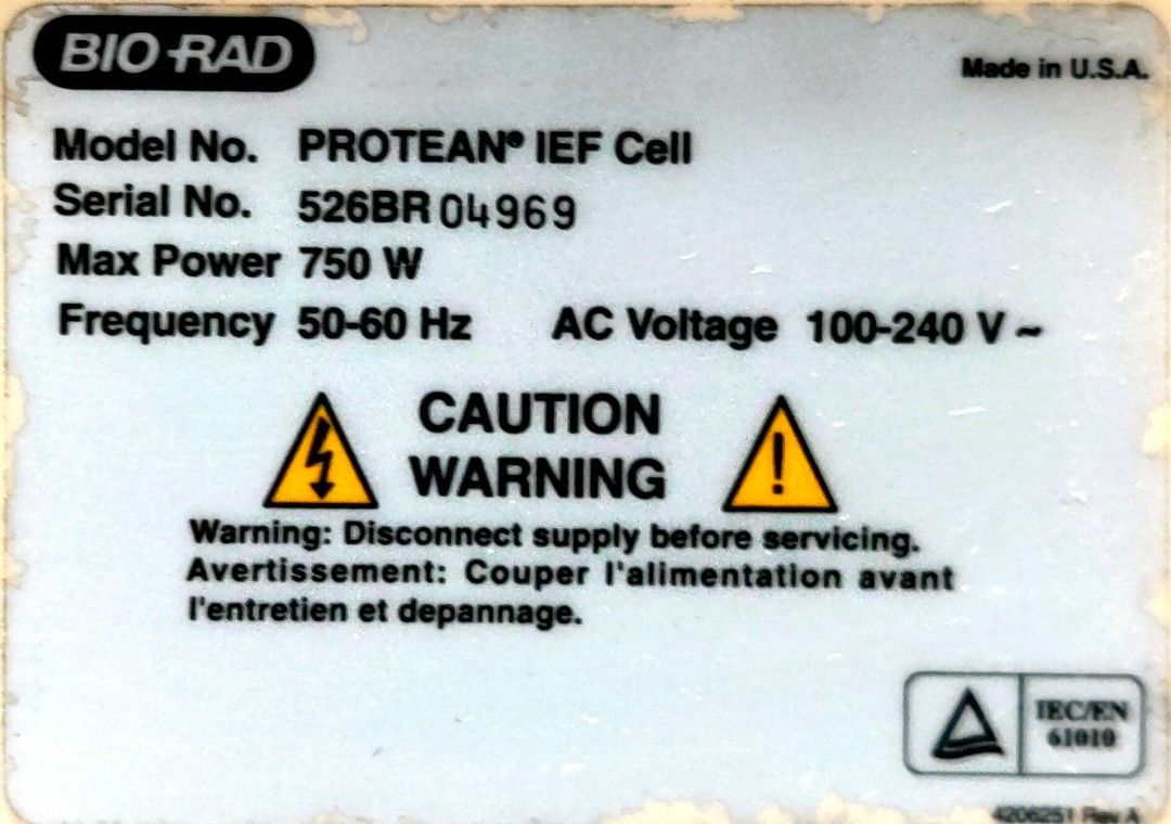 BIO-RAD Protean IEF Cell,BIO-RAD Calibrated Densitometer,UV ...