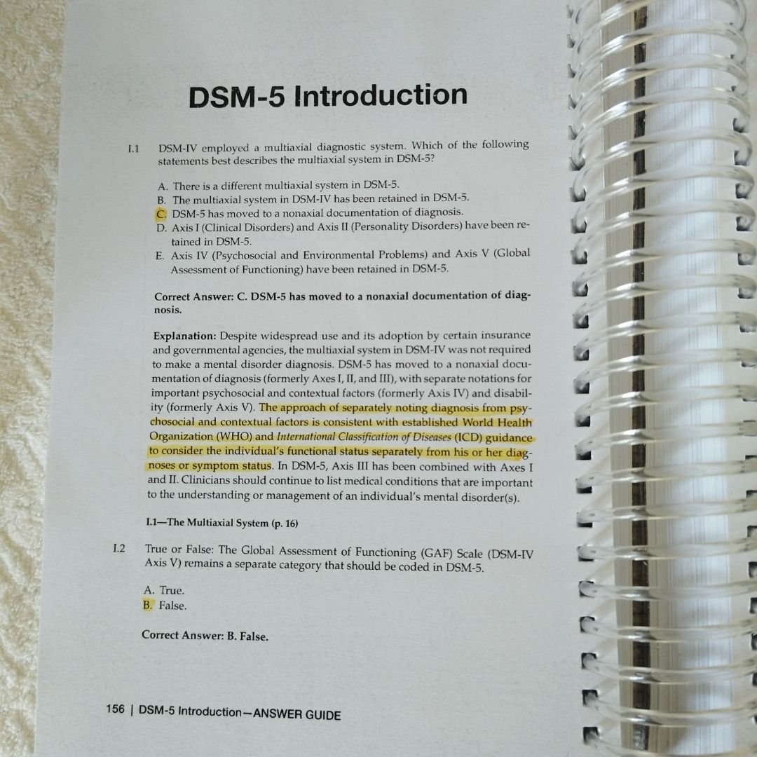 BLEPP Reviewer - DSM-5 Self-Exam Questions (Psychologist ...