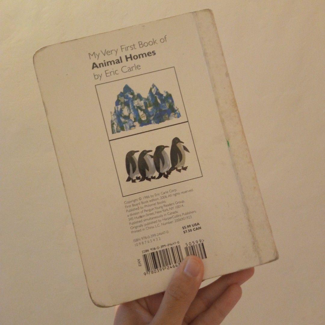 Boardbook anak my very first book of animal homes eric carle / buku bbw ...