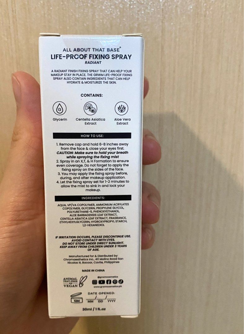 Brand New! GRWM Fixing Spray RADIANT in 30ml, Beauty & Personal Care ...