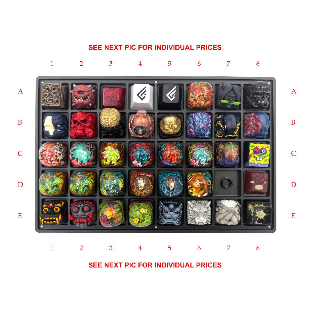 Brand New Unused Keyboard Artisan Keycaps (Alphakeycaps, Jelly Caps ...