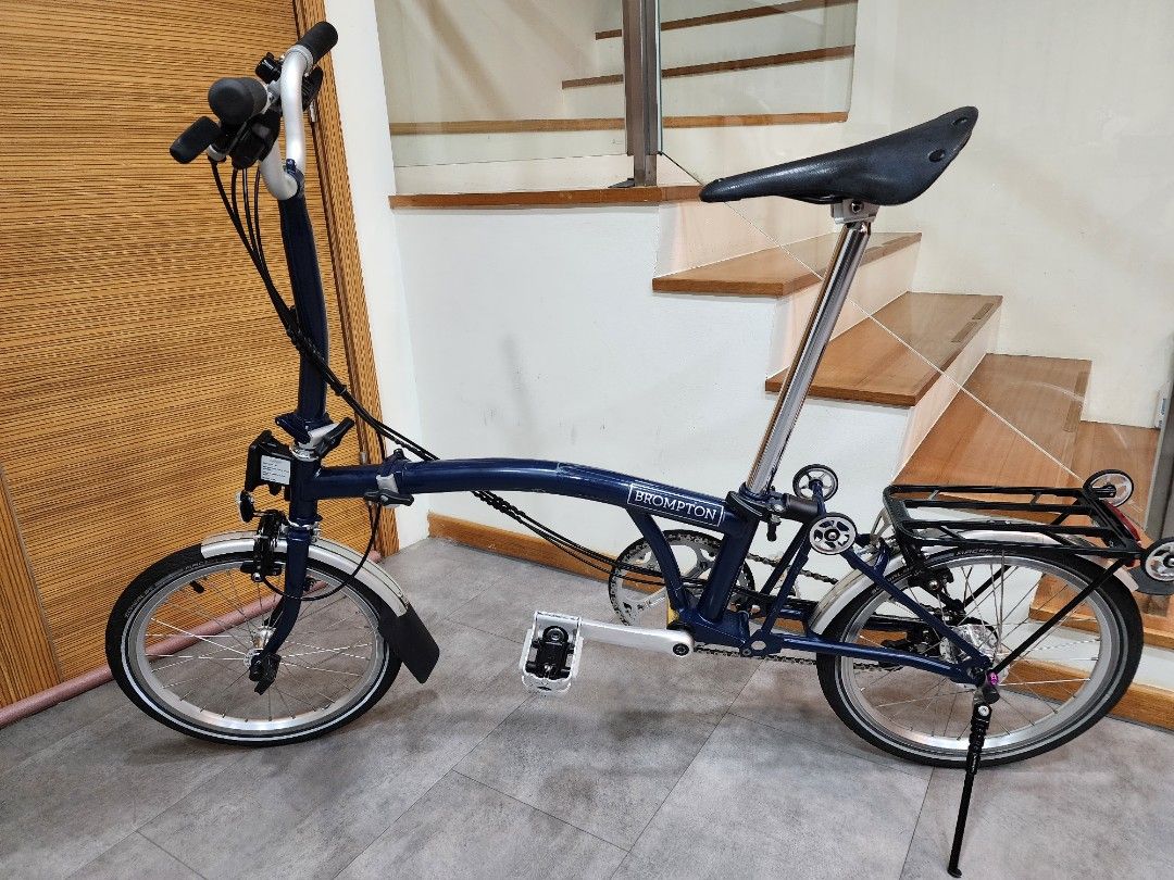 Brompton M6L color Tempest Blue, Sports Equipment, Bicycles & Parts ...