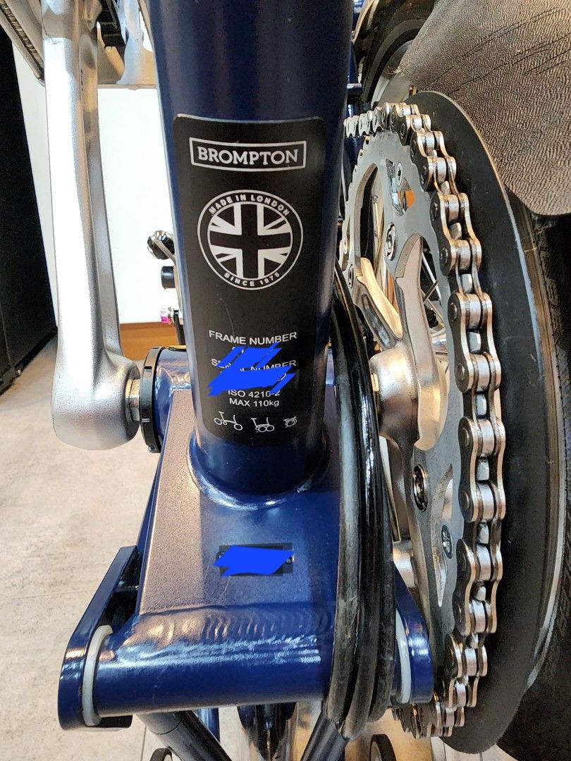 Brompton M6L color Tempest Blue, Sports Equipment, Bicycles & Parts ...