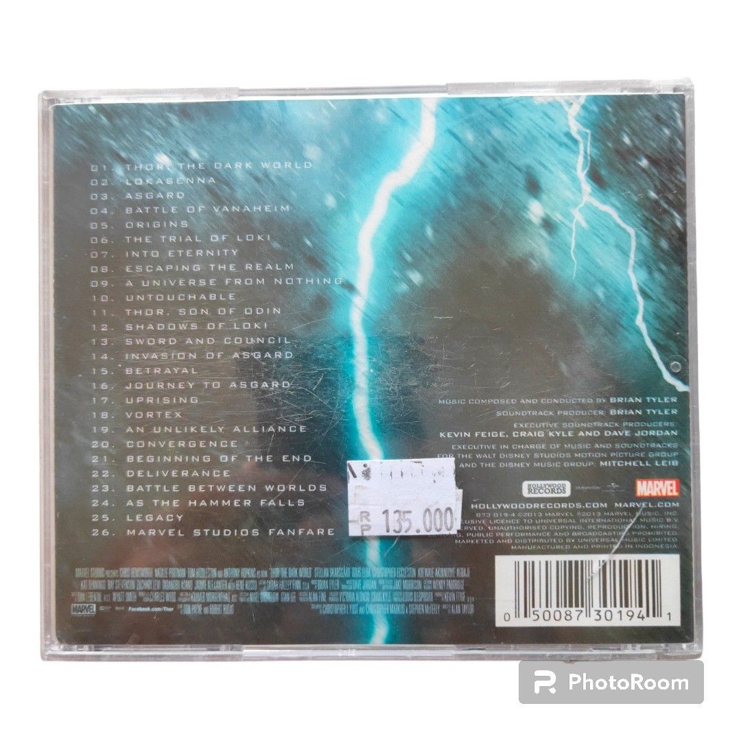 CD Thor The Dark World Original Motion Picture Soundtrack, Musik ...