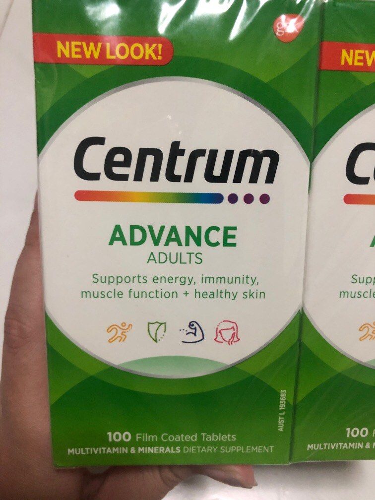 Centrum Advance Adults 100 tablets, Health & Nutrition, Health ...