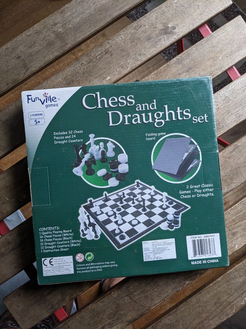 Chess & Draughts Set, Hobbies & Toys, Toys & Games on Carousell
