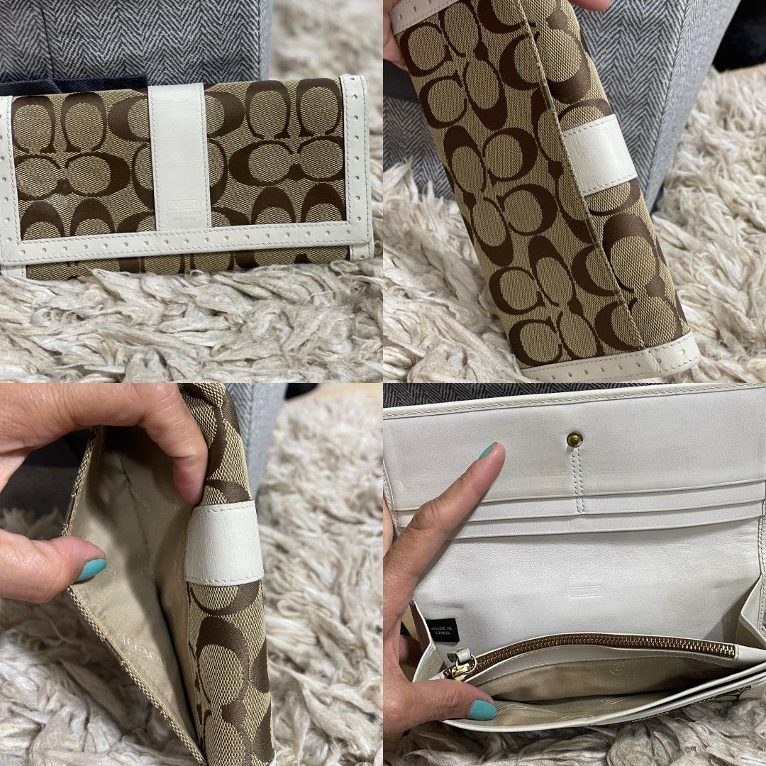 Coach Bi fold Long Wallet, Luxury, Bags & Wallets on Carousell
