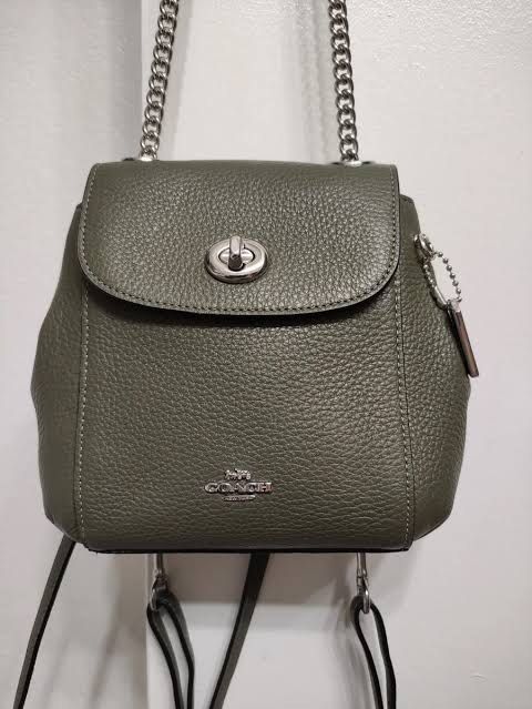 Coach Convertible Backpack Army Green, Luxury, Bags & Wallets on Carousell