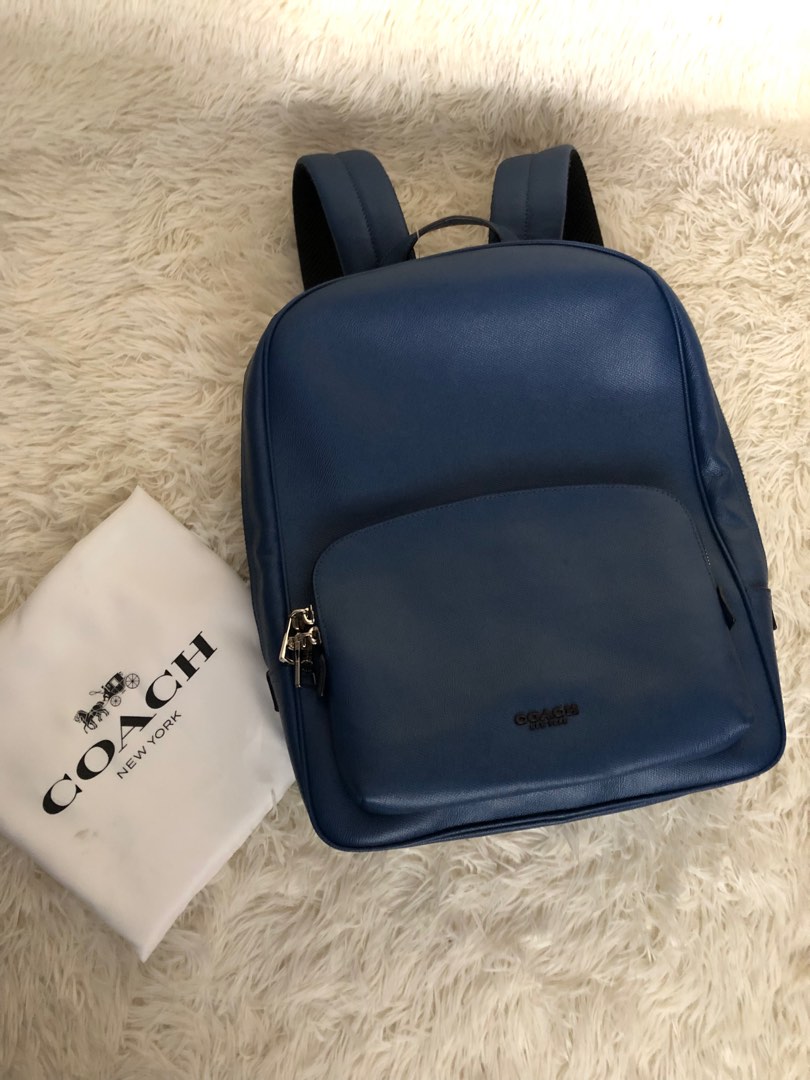 Coach original blue backpack, Luxury, Bags & Wallets on Carousell
