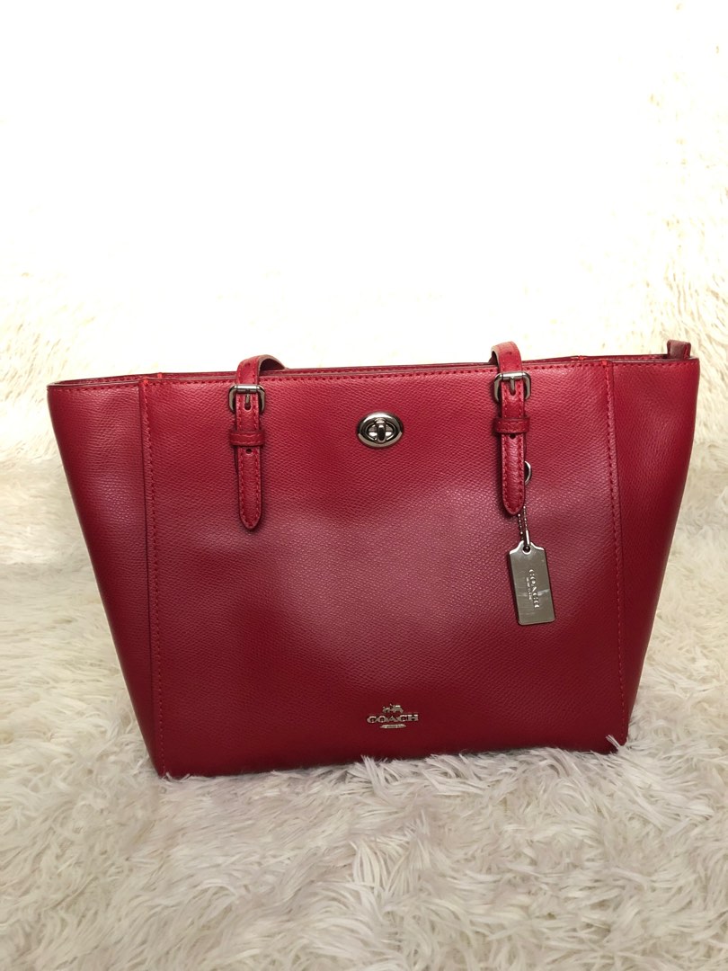 Coach red bag original from japan, Luxury, Bags & Wallets on Carousell