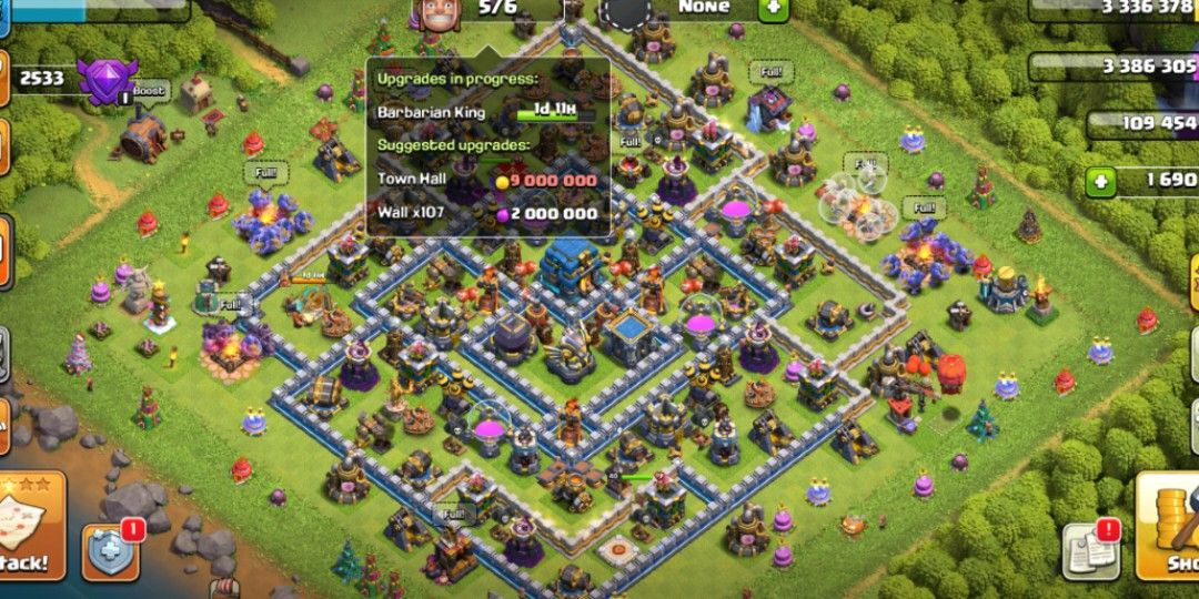 Coc Th12 Max Defense (6 builders, 707 cwl medals, many magic items, 1 ...
