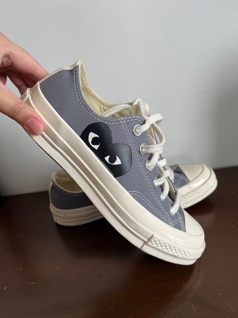Converse CDG (Gray), Women's Fashion, Footwear, Sneakers on Carousell