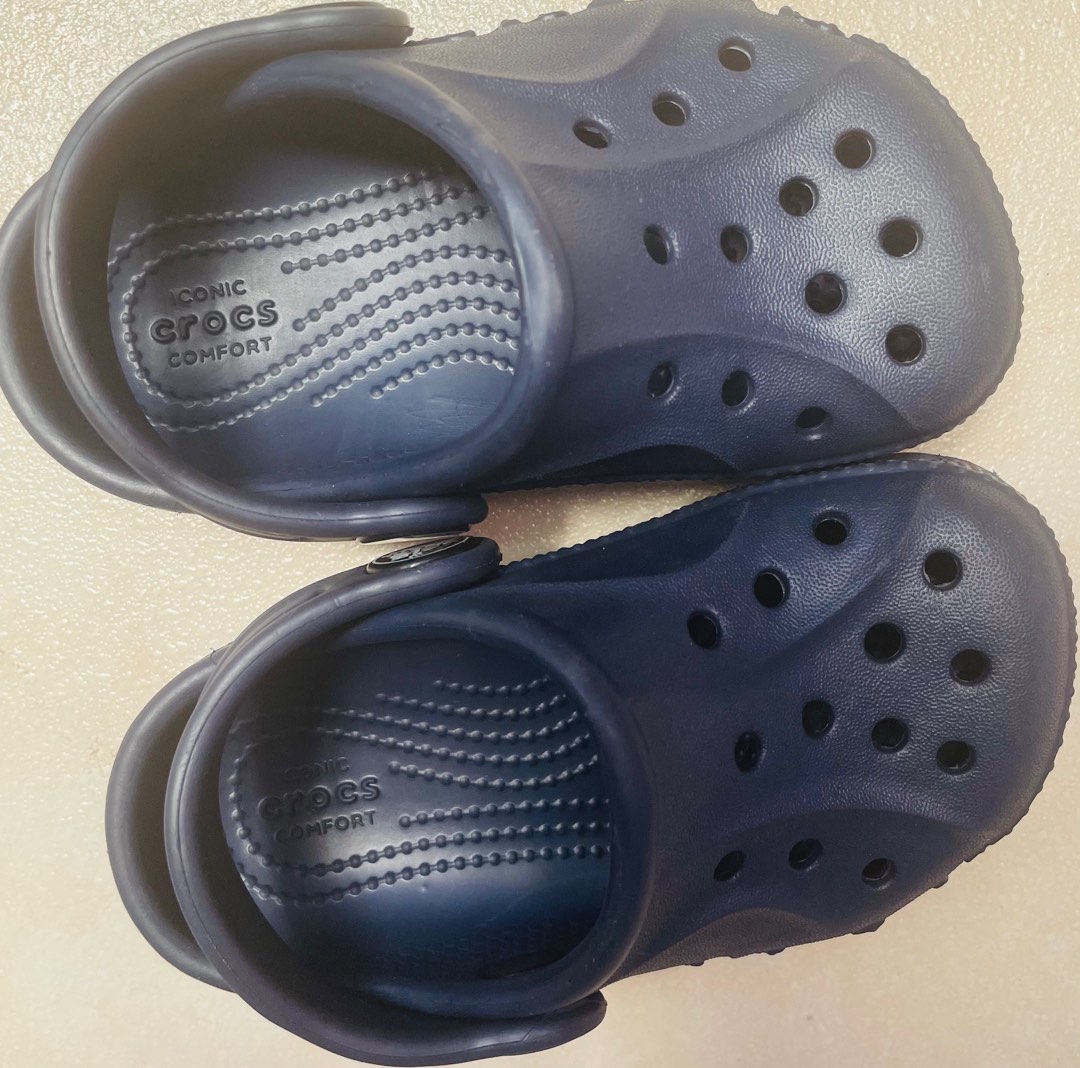 Crocs Navy Blue Size C5, Babies & Kids, Babies & Kids Fashion on Carousell