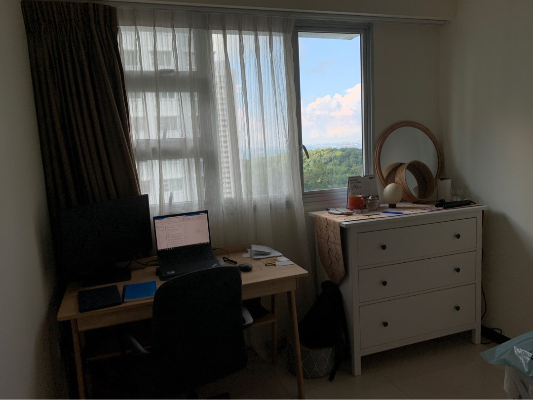 Pair of BTO/HDB Day Curtains, Furniture & Home Living, Home Decor ...
