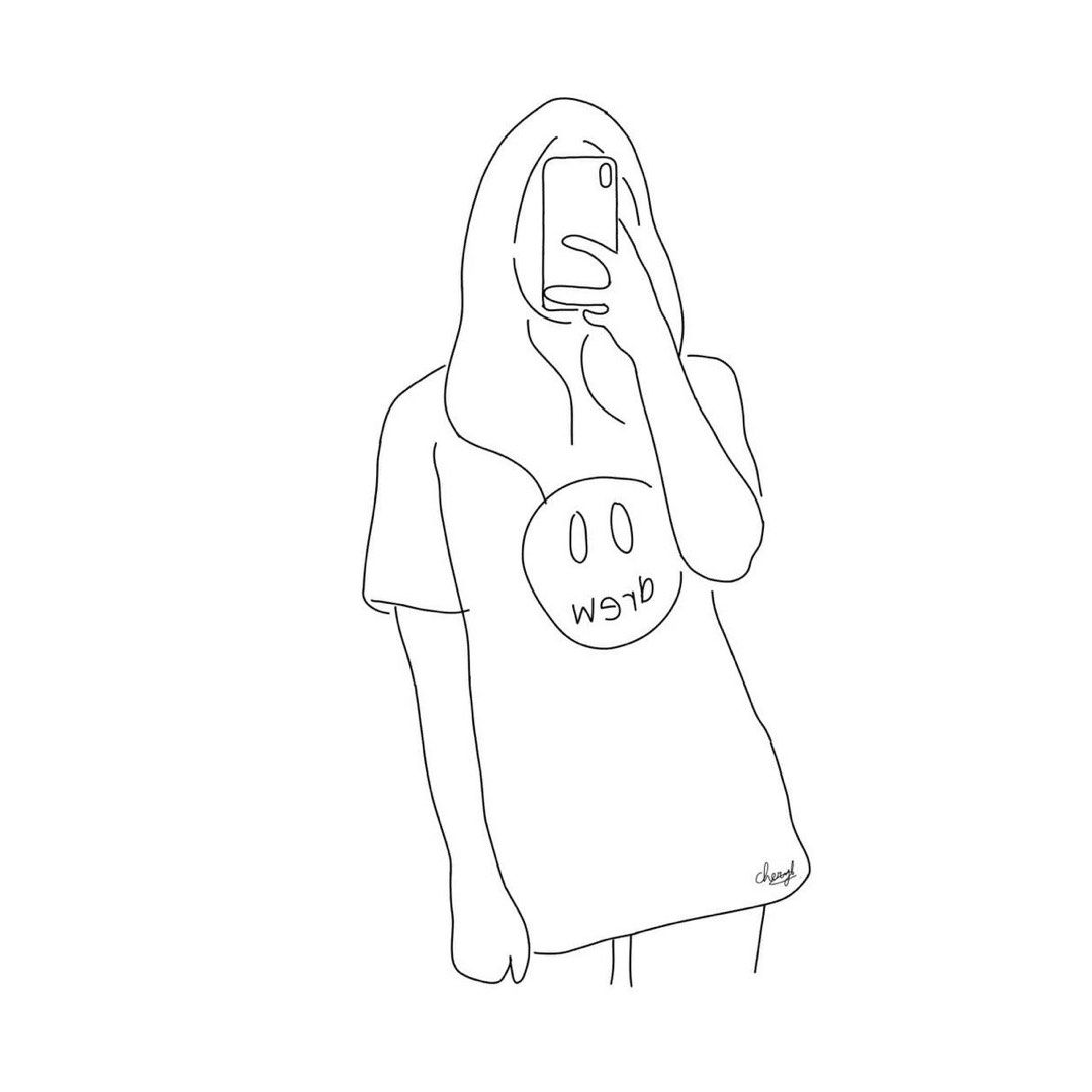 Digital Line Art Illustration, Hobbies & Toys, Art & Prints on Carousell