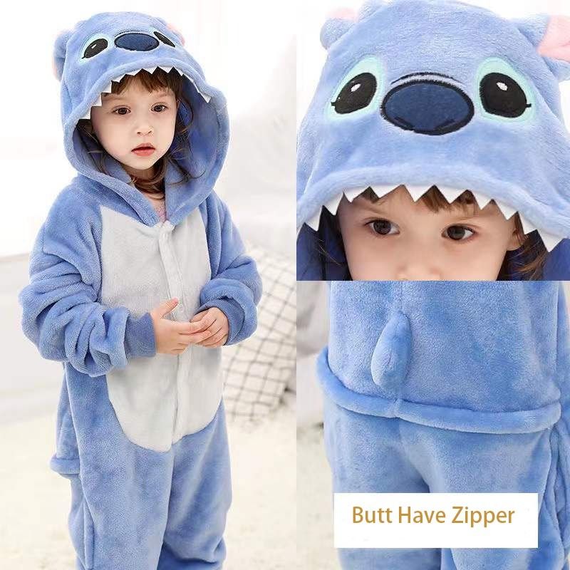 Dinosaur Pikachu Giraffe Onesies Kids Children Animal Cartoon Pajamas ...