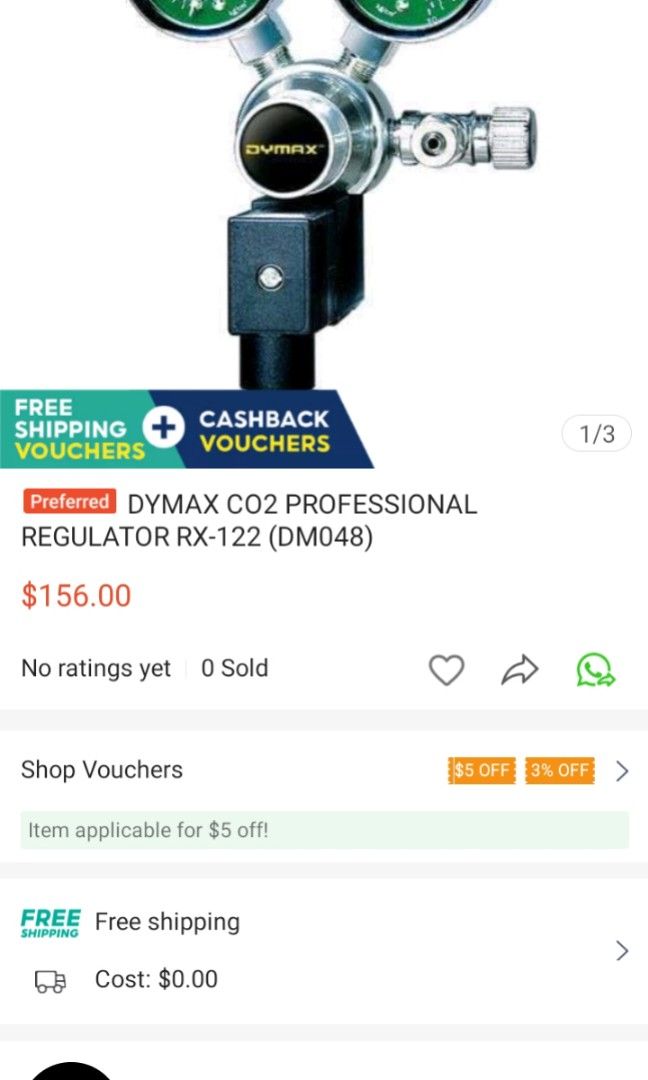 Dymax Co2 regulator, Pet Supplies, Homes & Other Pet Accessories on Carousell