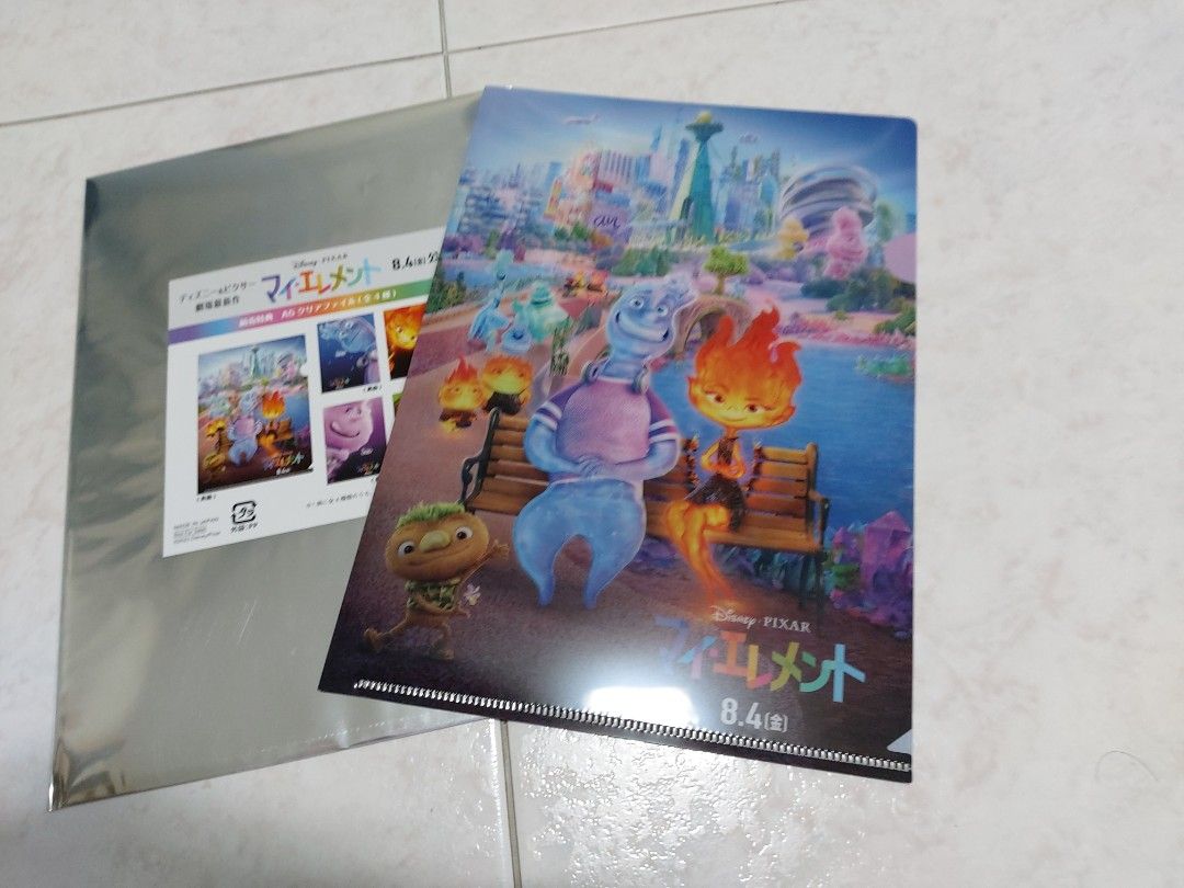 Elemental Pixar Japan chirashi mini poster x 2/ mini A5 clear file from ...