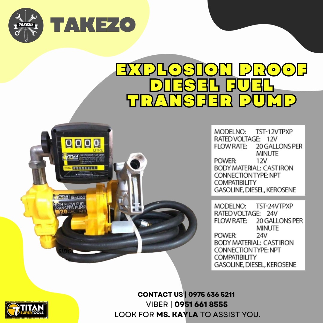 EXPLOSION PROOF DIESEL TRANSFER PUMP, Commercial & Industrial ...