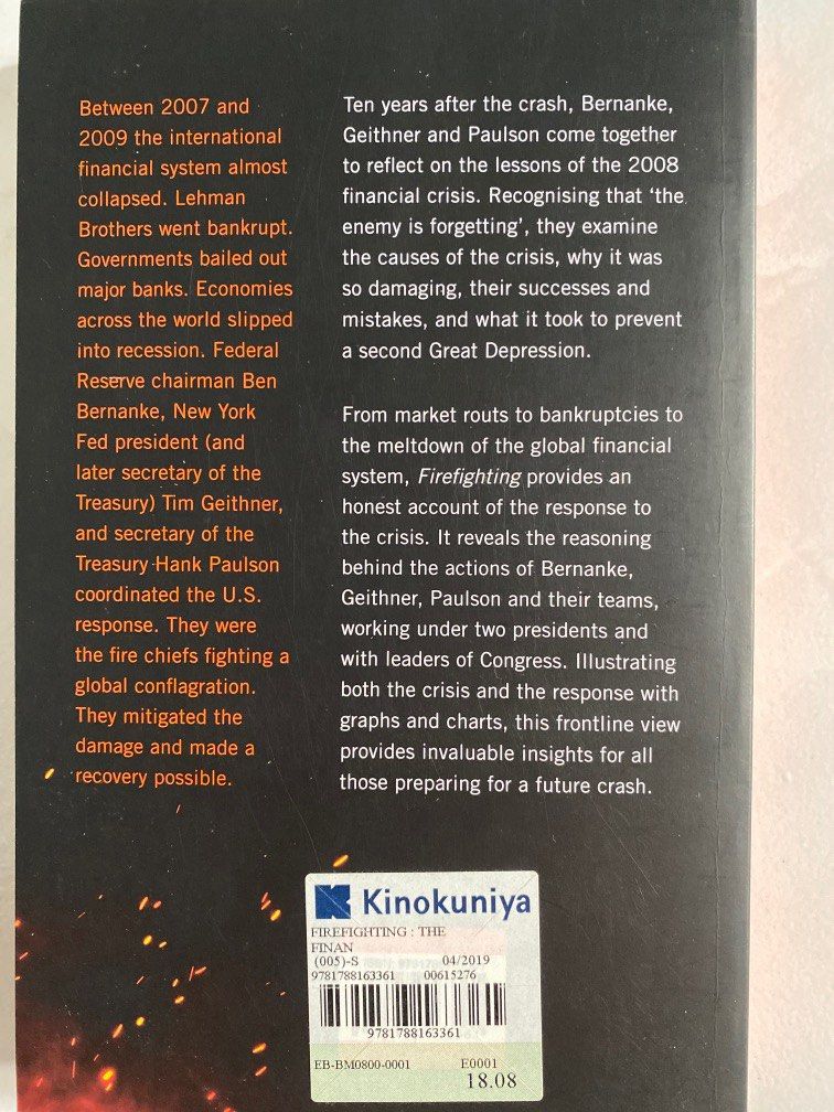 Firefighting- financial crisis, Hobbies & Toys, Books & Magazines ...