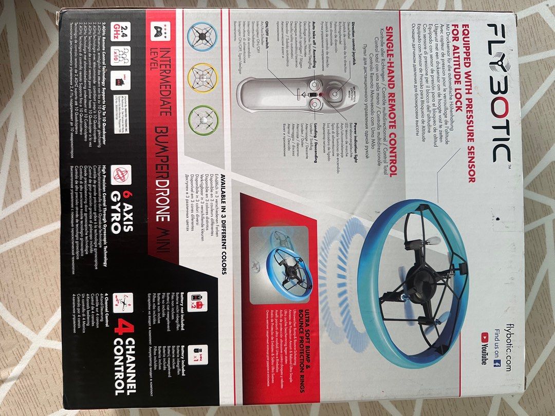 Flybotic bumper drone mine, Hobbies & Toys, Toys & Games on Carousell