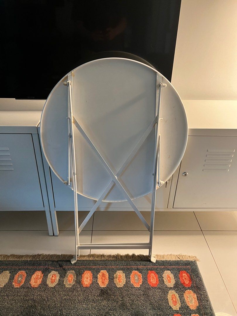 Foldable Table - metal/round, Furniture & Home Living, Furniture ...