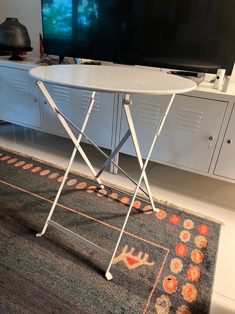 Foldable Table - metal/round, Furniture & Home Living, Furniture ...
