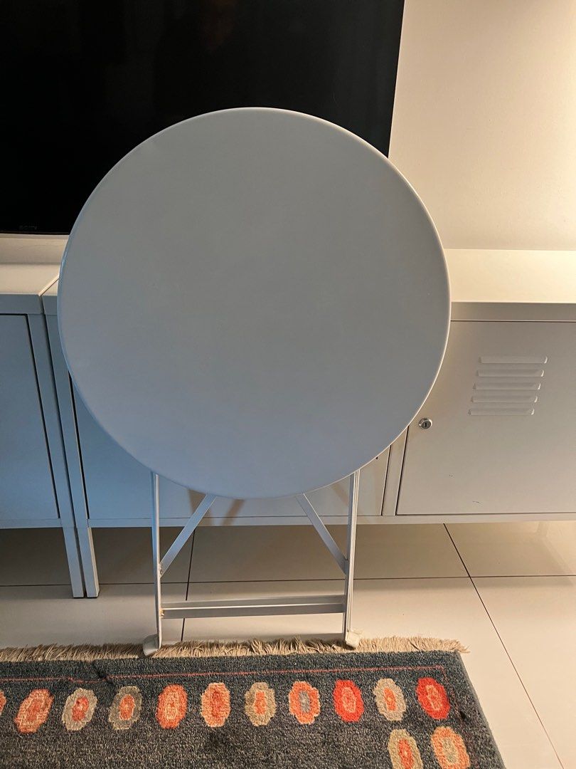 Foldable Table - metal/round, Furniture & Home Living, Furniture ...