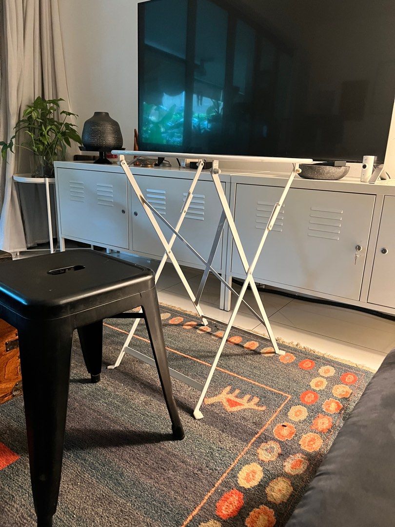 Foldable Table - metal/round, Furniture & Home Living, Furniture ...