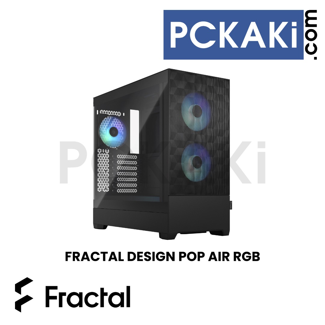 FRACTAL DESIGN POP AIR RGB CLEAR TG BLACK - ATX DESKTOP CASING ...
