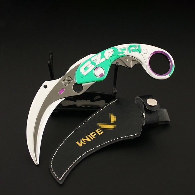 Full Metal Valorant Velocity Karambit Melee Claw Knife Game Rotatable ...