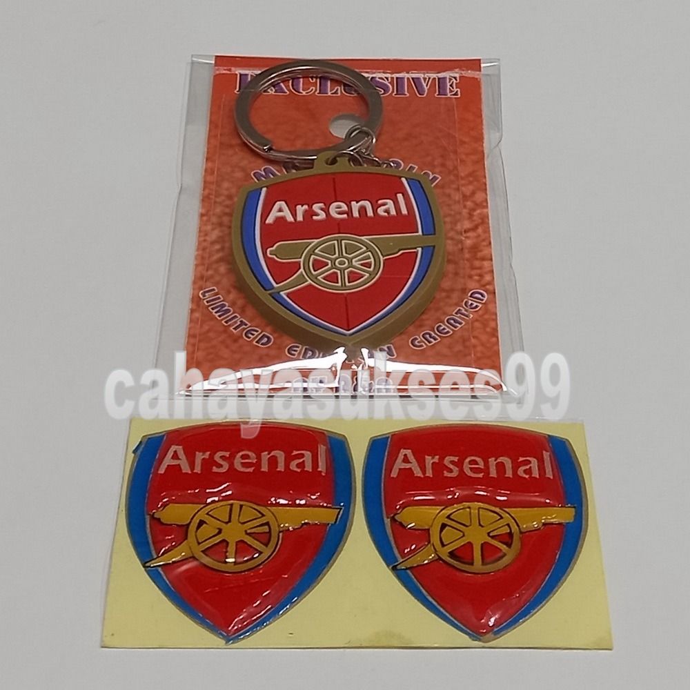 Gantungan Kunci ARSENAL Klub Bola Ring Keychain Stainless Stiker Motor ...