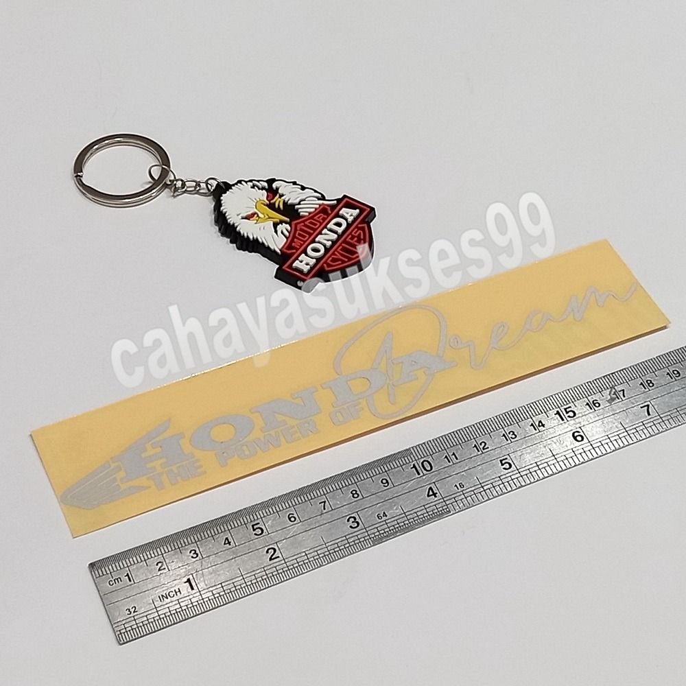 Gantungan Kunci HONDA Karet Rubber Ring Keychain Stainless Stiker Body ...
