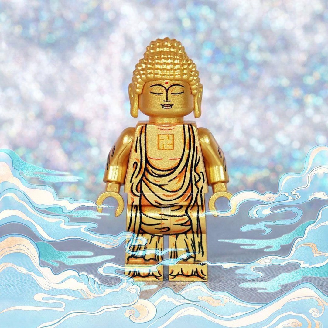 Gold Buddha minifigure (Lego compatible), Hobbies & Toys, Toys & Games ...
