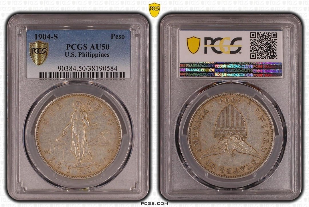 Graded 1904S USPI One Peso Silver Coin, Hobbies & Toys, Memorabilia ...