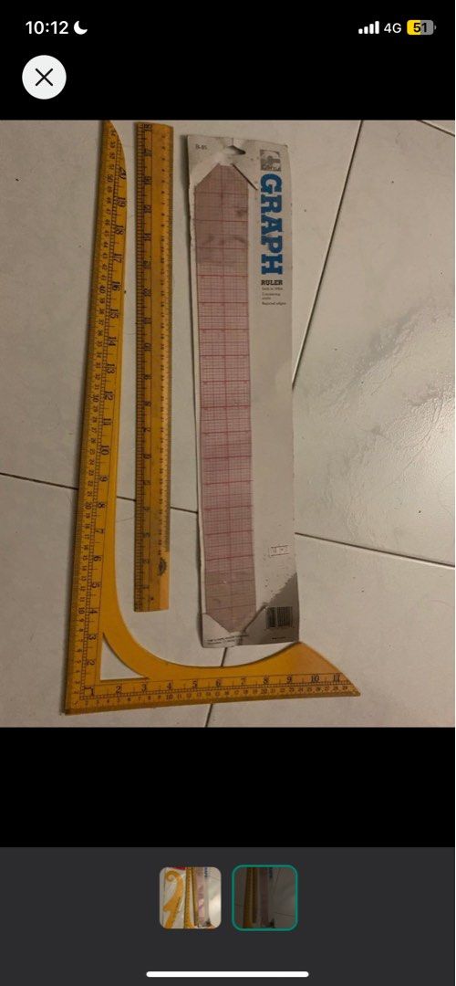 graph ruler and clothes ruler, Hobbies & Toys, Stationery & Craft ...