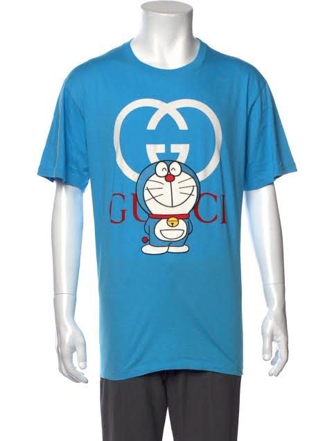 Gucci x Doraemon Shirt, Luxury, Apparel on Carousell