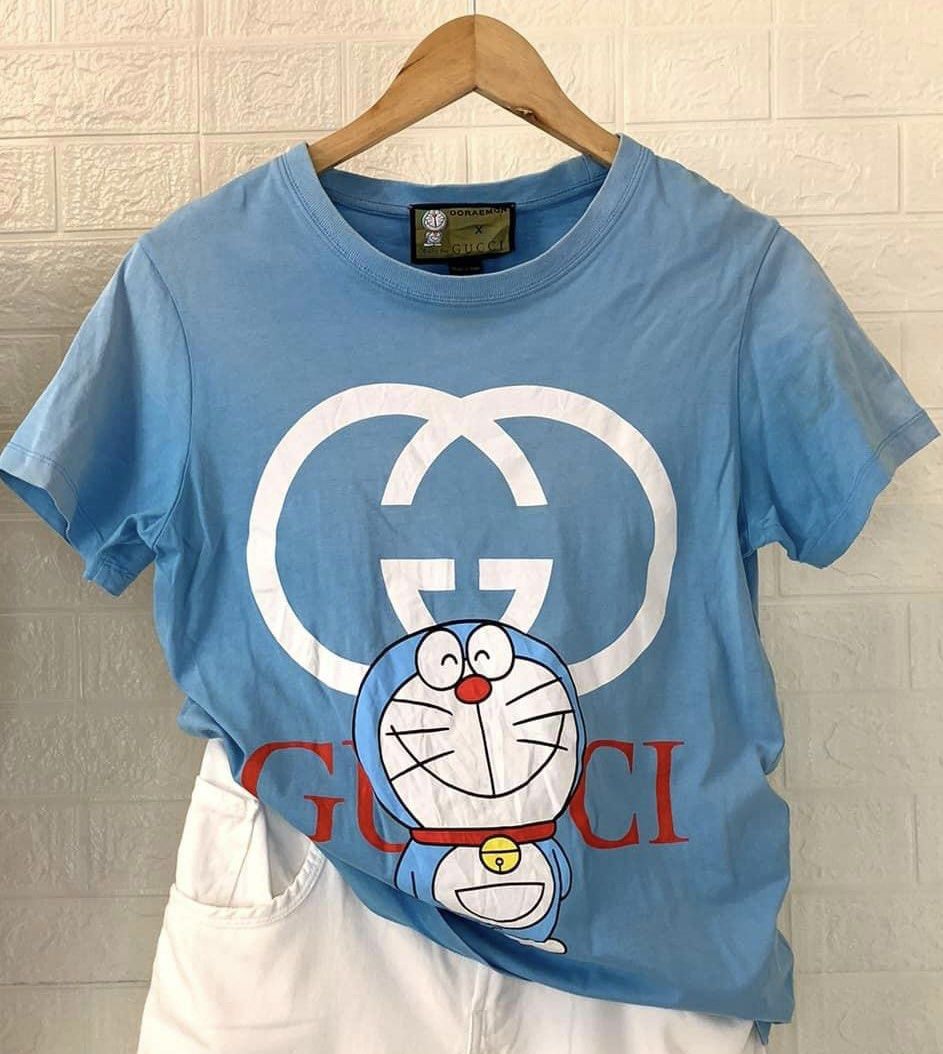Gucci x Doraemon Shirt, Luxury, Apparel on Carousell