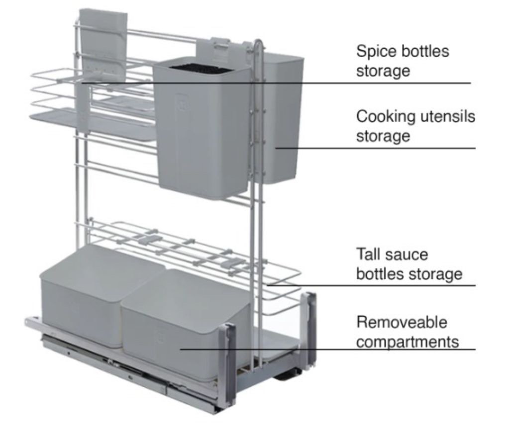 Hafele pull out kitchen basket wire basket kitchen organiser pantry ...