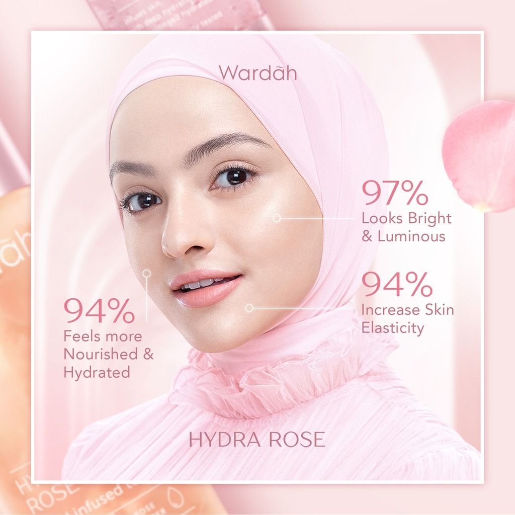 (Halal Skincare) Wardah Hydra Rose Dewy Skin Starter Kit (Alcohol free ...