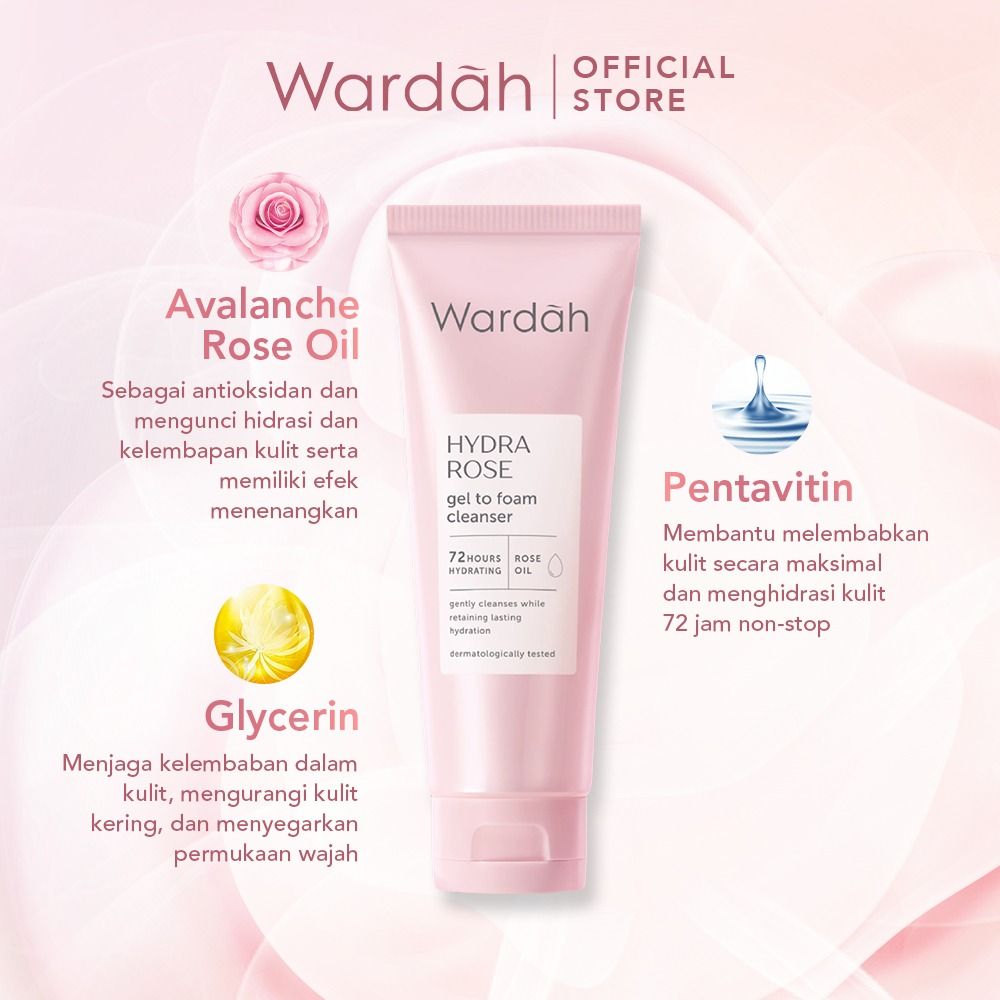 (Halal Skincare) Wardah Hydra Rose Dewy Skin Starter Kit (Alcohol free ...