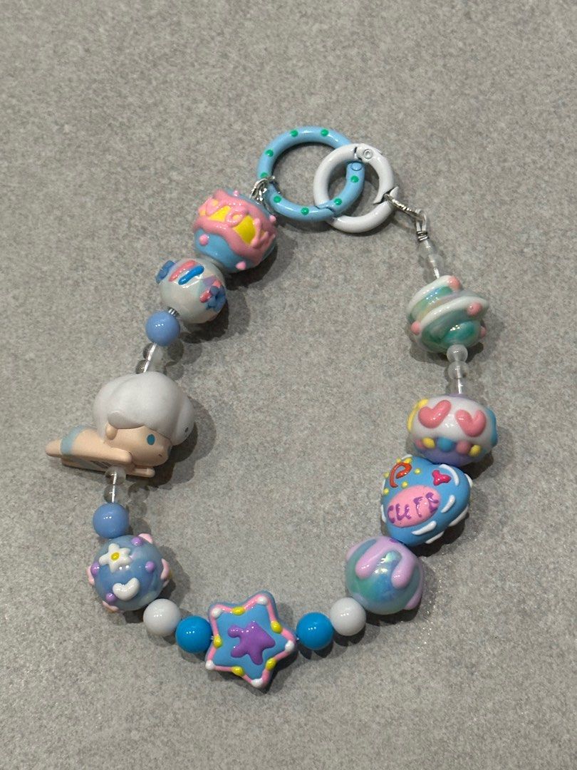 Handmade Authentic Popmart Dimoo hand drawn beads bag/phone strap ...