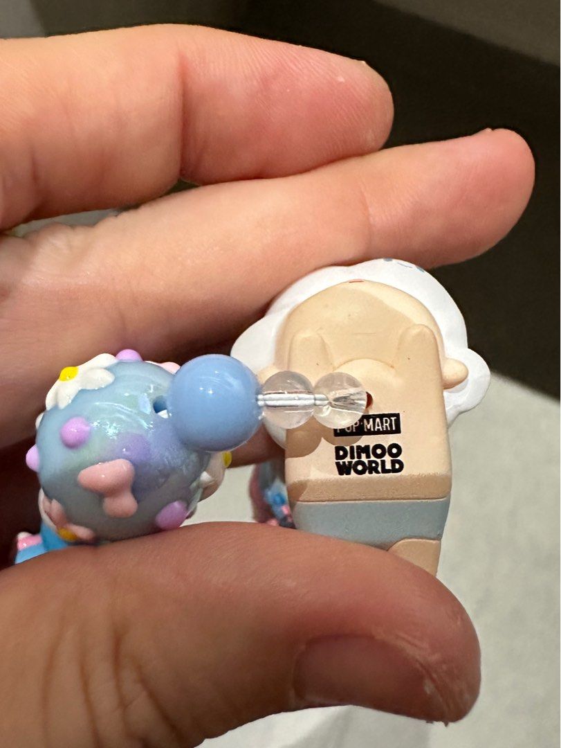 Handmade Authentic Popmart Dimoo hand drawn beads bag/phone strap ...