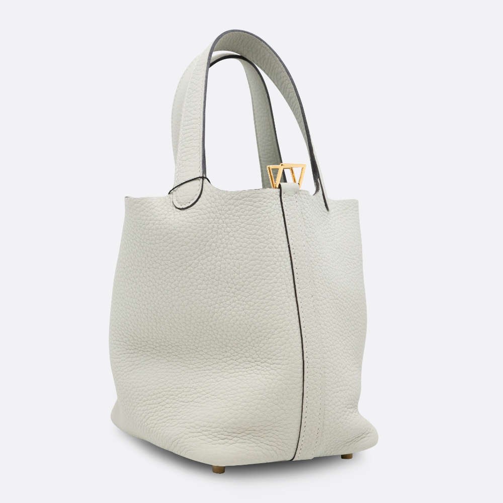 HERMES PICOTIN 18 GRIS NEVE CLEMENCE, Luxury, Bags & Wallets on Carousell