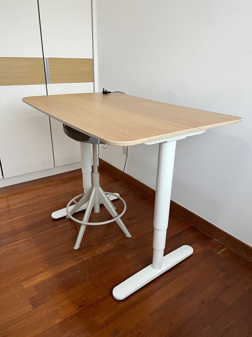 IKEA Bekant standing desk (still under warranty!), Furniture & Home ...