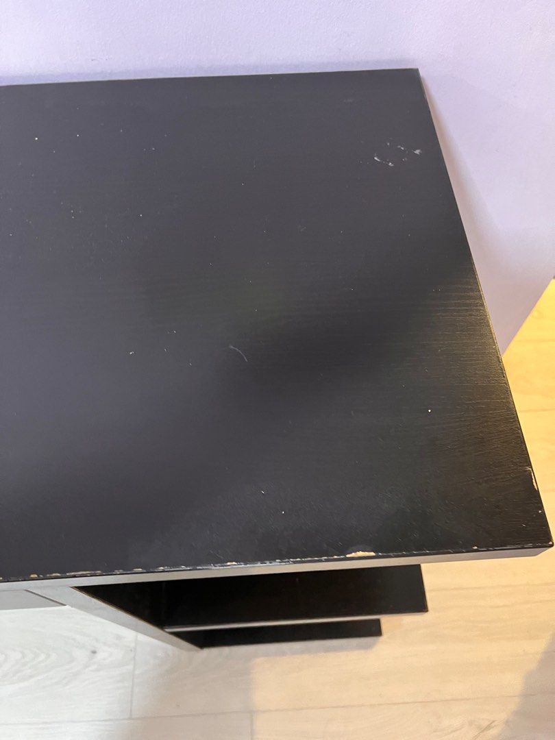 Ikea black study table, Furniture & Home Living, Furniture, Tables ...