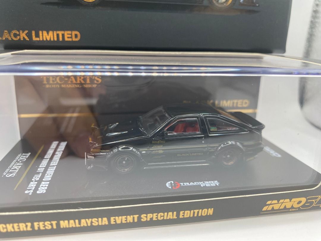 INNO64 1:64 Toyota Sprinter Trueno AE86 Black Limited Tuned By "TEC ART ...