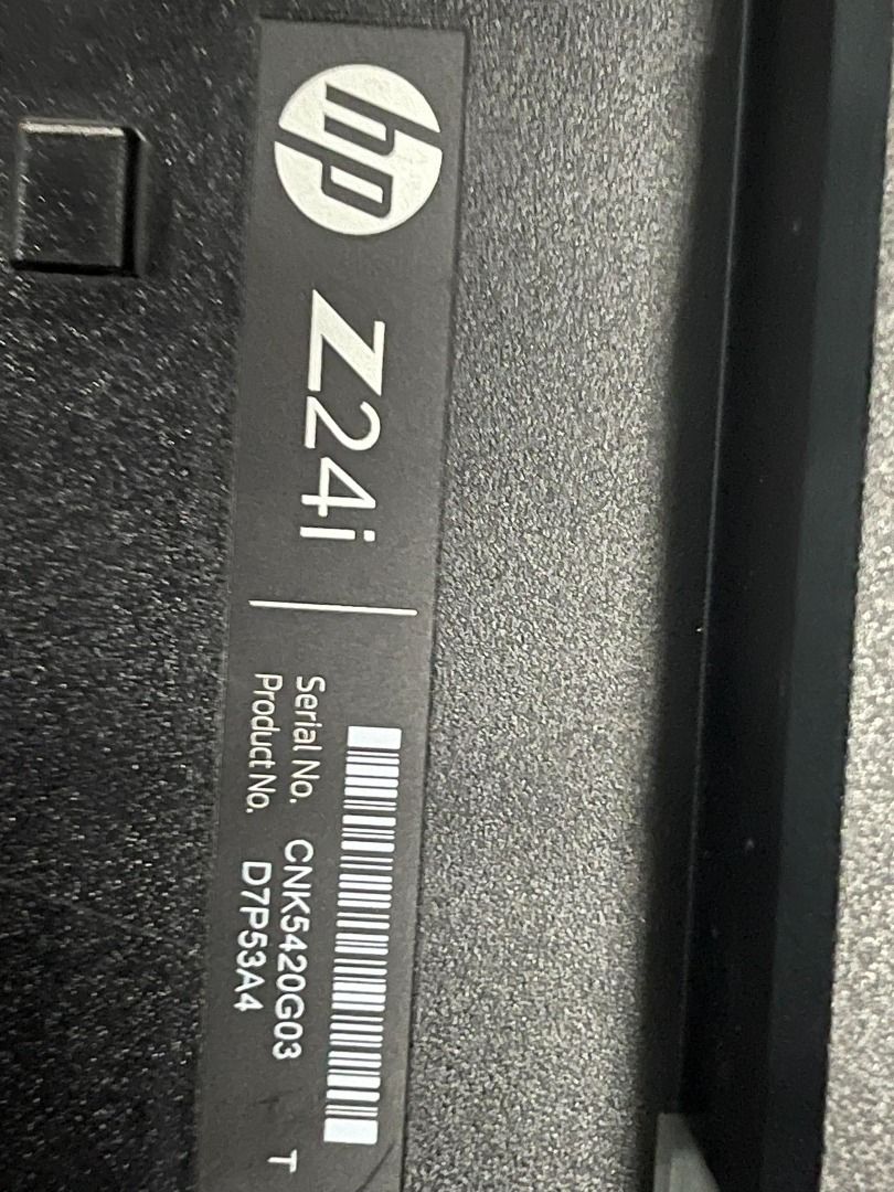 IPS MONITOR HP Z24i 24 inches LED Backlit, Resolution | powercord | vga ...